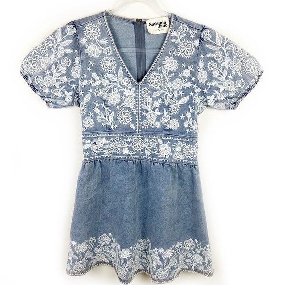 Savanna Jane | Dresses | Savanna Jane Jean Girly Western Embroidered ...